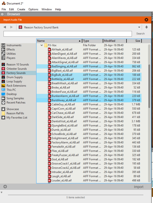 Importing and Exporting Audio | Reason Studios